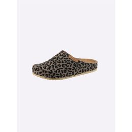 MUBB Damen Hausschuh, Gr. 41, beige, Filz, Wolle, Schuhe