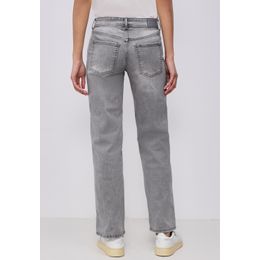 Street One Damen Comfort-fit-Jeanslight grau washed, Gr. 34, unifarben, Jeans, 63% Baumwolle, 25% Polyester, 10% Viskose, 2% Elasthan, Jeans, Middle