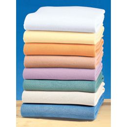 Betttuch Biberna, B:120cm L:200cm, beige, Frottee, 80% Baumwolle, 20% Polyamid, Bettlaken