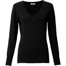 bonprix Damen Strickpullover "Feinstrickpullover", schwarz, Gr. 40, unifarben, Strick, Obermaterial: 70% Baumwolle, 30% Polyamid, Pullover, aus