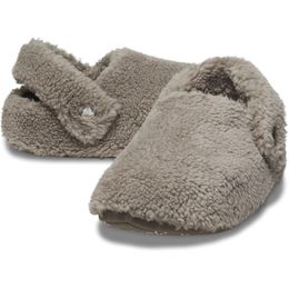 Crocs Damen Clog "Classic Cozzzy Slipper", Gr. 41mushroom, Croslite , Textil, Schuhe, Hausschuh, mit kleiner Plateausohle