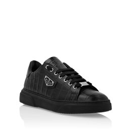 Philipp Plein Herren Sneaker "Iconic Plein Crocco Print", Gr. 36, schwarz, Schuhe