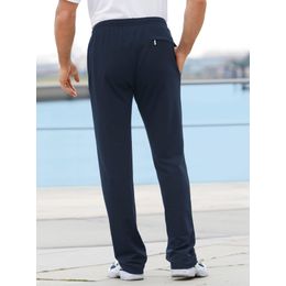 Hajo Herren Trainingshose, blau, Gr. 26, unifarben, 62% Baumwolle, 33% Polyester, 5% Elasthan, Hosen