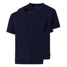 Casamoda Herren T-Shirt "Casamoda T-Shirt Doppelpack uni"dunkelblau, Gr. XXXL, 100% Baumwolle, Shirts