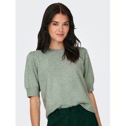 Only Damen Strickpullover "ONLRICA LIFE 2/4 PULLOVER KNT NOOS", gr&uuml;n, Gr. M, meliert, Strick, Obermaterial: 93% Polyester, 4% Nylon, 3% Elasthan,