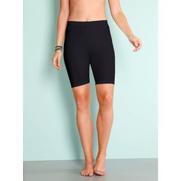 Damen Radlerhose, schwarz, Gr. 40, unifarben, 95% Baumwolle, 5% Elasthan, Hosen