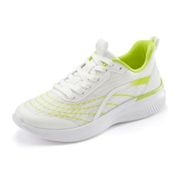Lascana Damen Sneaker "Halbschuh, Schn&uuml;rschuh, Freizeitschuh, Turnschuhe", Gr. 38, gr&uuml;n, Obermaterial: 100% Textilmaterial. Decksohle: 100%