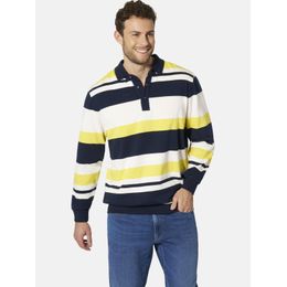 Sweatshirt Babista "Sweatshirt BARTOMEO", Herren, Gr. M, bunt (gelb gestreift), Obermaterial: 100% Baumwolle CO., Sweatshirts Sweatshirt