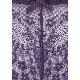 Lascana Damen String, Gr. 44pflaume, Spitze, Obermaterial: 90% Polyamid, 10% Elasthan, unifarben, Unterhosen, aus sch&ouml;ner Vollspitze und Schleife