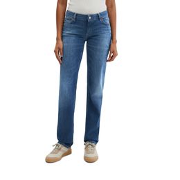 Marc O'Polo MARC O'POLO Damen Regular-fit-Jeans "aus italienischem Candiani-Denim"dunkelblau, Gr. 27, unifarben, Obermaterial: 92% Baumwolle, 6%