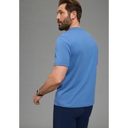 MAN'S WORLD MAN'S WORLD Herren Rundhalsshirt "Neue Kollektion", blau, Gr. XL, bedruckt, Single Jersey, Obermaterial: 100% Baumwolle, Shirts, normale Passform,