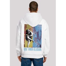 F4NT4STIC Herren Kapuzenpullover "Guns 'n' Roses Music Double Illusion", wei&szlig;, Gr. XS, Obermaterial: 100% Baumwolle, Pullover, Musik, Band, Logo