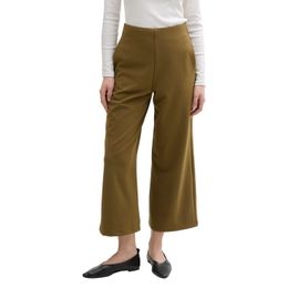 Damen Culotte, gr&uuml;n, Gr. XXL, Tom Tailor Denim, unifarben, Web, Obermaterial: 96% Polyester, 4% Elasthan, Hosen, 3/4-L&auml;nge mit Eingrifftaschen