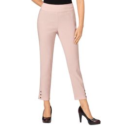 Lady Damen 7/8-Hose, beige, Gr. 19, unifarben, 83% Polyester, 13% Viskose, 4% Elasthan, Hosen
