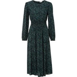 bonprix Damen Midikleid "Midikleid mit Blumenprint", schwarz, Gr. 44, Obermaterial: 100% Viskose, Kleider, f&uuml;r die Herbstsaison, aus Viskose,