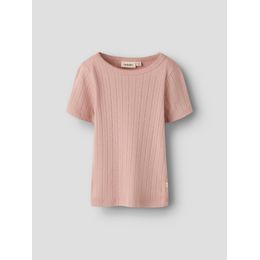 LIL' ATELIER M&auml;dchen T-Shirt "NMFRACHEL SS SLIM TOP LIL NOOS", rosa, Gr. 98, unifarben, Rippware, Obermaterial: 50% Baumwolle, 50% Modal, Shirts,
