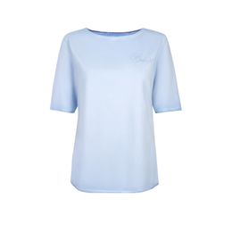 LIEBLINGSST&Uuml;CK LIEBLINGSST&Uuml;CK Damen Rundhalsshirt "CandiceEP", blau, Gr. XL, clean, unifarben, Jersey, Obermaterial: 95% Baumwolle, 5% Elasthan, Shirts, mit