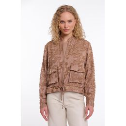 Rino & Pelle RINO & PELLE Damen Sommerjacke "PRIORI"rosy braun, Gr. 48, unifarben, Web, Obermaterial: 100% Polyester, Jacken, mit H&auml;keldetails und Rei&szlig;verschluss