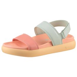 Tamaris Damen Riemchensandale, Gr. 38, gr&uuml;n, Lederimitat, Schuhe, Plateau, Sommerschuh, Klettschuh, Sandalette in veganer Verarbeitung