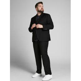 Jack & Jones PlusSize Herren Anzug "JPRFRANCO SUIT NOOS PLS", schwarz, Gr. 66, JACK & JONES PLUSSIZE, unifarben, Web, Obermaterial: 78% Polyester, 17% Viskose, 5%