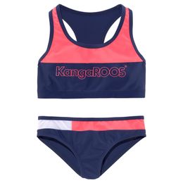 Kangaroos M&auml;dchen Bustier-Bikini "Energy Kids", wei&szlig;, Gr. 158, kontrastfarbene Details, Polyamid, Bikini-Sets, im Colourblocking-Design
