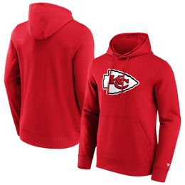 Fanatics Damen Kapuzenpullover "Fanatics Hoodie Kansas City Chiefs Primary Logo Graphic", rot, Gr. S, 80% Baumwolle, 20% Polyester, Pullover