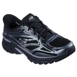 Skechers Damen Slip-On Sneaker "STAMINA SPORT", Gr. 38schwarz, Lederimitat, Mesh, metallic, Schuhe, Retro Sneaker, Schn&uuml;rschuh mit Metallic-Bes&auml;tzen