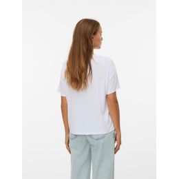 V&eacute;ro Moda VERO MODA Damen Kurzarmshirt "VMFILLI 2/4 TEE JRS NOOS"hellwei&szlig;, Gr. S, unifarben, Jersey, Obermaterial: 70% Modal, 30% Polyester, Shirts,