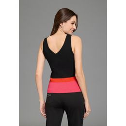 Bruno Banani Damen Stricktop, bunt, Gr. 40, Rippstrick, Obermaterial: 70% Viskose, 30% Polyamid, Tops, figurbetonte Passform, tiefer V-Ausschnitt,