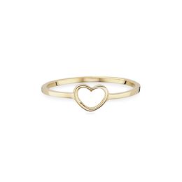CAI CA&Iuml; Damen Fingerring "925/- Sterling Silber gelb vergoldet Herz", 052 (16,6), Silber 925 (Sterlingsilber)gelb, Silber 925 (Sterlingsilber),