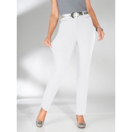 Stehmann Damen Stretch-Hose, wei&szlig;, Gr. 80, unifarben, 72% Viskose, 25% Polyamid, 3% Elasthan, Hosen