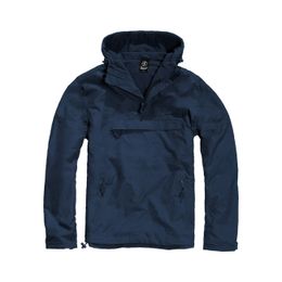 Brandit Herren Anorak "Brandit Herren Fleece Pull Over Windbreaker"navy, Gr. M, mehrfarbig, 100% Polyester, Jacken