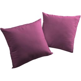 Dekokissen WIRTH, B:50cm L:50cm, lila, Baumwolle, Polyester, Kinderzimmer, Dekokissen_Sitzkissen_Kissenh&uuml;llen, "Newbury", Kissenh&uuml;lle ohne F&uuml;llung, 2