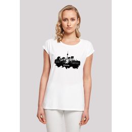 F4NT4STIC Damen T-Shirt "Cities Collection - Berlin skyline", wei&szlig;, Gr. XL, Obermaterial: 100% Baumwolle, Shirts, Print