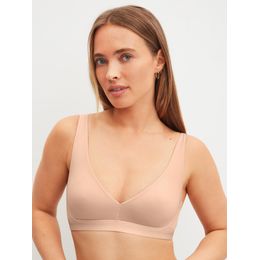 Calida Damen Soft-BH "Sleek Skin", Gr. 85beige, Obermaterial: 75% Polyamid, 25% Elasthan, BHs, mit leichten, vorgeformten Cups, in Single-Jersey