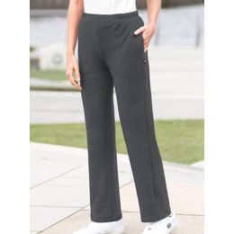 Hajo Damen Sporthose, grau, Gr. 54, unifarben, 62% Baumwolle, 33% Polyester, 5% Elasthan, Hosen