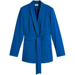 bonprix Damen Jackenblazer "Blazer", blau, Gr. 44, Obermaterial: 95% Polyester, 5% Elasthan. Futter: 100% Polyester, Blazer, f&uuml;r stilvollen Auftritt,