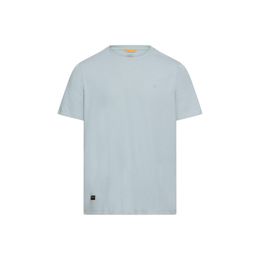 T-Shirt Camel Active, Jungen, Gr. L, blau (aqua blau), Jersey, Obermaterial: 71% Baumwolle, 25% Polyester, 4% Elasthan, unifarben, normal h&uuml;ftbedeckend, Rundhals, Shirts T-Shirt, mit Rundhals und Stretch