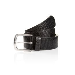 Tom Tailor Herren Lederg&uuml;rtel "TTROY", schwarz, Gr. 110, Rindsleder, G&uuml;rtel, 4 cm breiter Herreng&uuml;rtel, ideal zu Jeans und Chino, bis Gr. 120