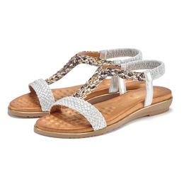 Vivance Damen Sandale "Sommerschuh", Gr. 41, silber, Obermaterial: 100% Lederimitat. Decksohle: 100% Lederimitat. Futter: 100% Lederimitat.