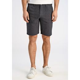 LINDBERGH Herren Shorts "Leinenshorts Relaxed Fit", schwarz, Gr. XS, meliert, Obermaterial: 55% Baumwolle, 45% Leinen, Hosen