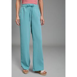 Laura Scott Damen Schlupfhoseblaugr&uuml;n, Gr. 46, unifarben, Web, Obermaterial: 100% Polyester, Hosen, weite Hose, mit Gummizug am Bund, mit Schlitz am