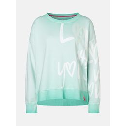 LIEBLINGSST&Uuml;CK Sweatshirt LIEBLINGSST&Uuml;CK "SkipL", Damen, Gr. L, 509, cool fresh, 80% Baumwolle, 20% Polyester, normal, Rundhals, Sweatshirts Sweatshirt, mit 80% Baumwolle