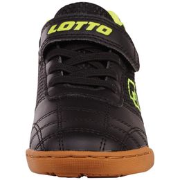 Lotto M&auml;dchen Hallenschuh, Gr. 33, schwarz, Kunstfaser, Synthetik, mehrfarbig, Schuhe, - in kinderfu&szlig;gerechter Passform