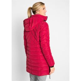 bonprix Damen Steppjacke "Winterjacke", rot, Gr. 50, kontrastfarbene Details, unifarben, Web, Obermaterial: 100% Polyester. Futter: 100% Polyester.