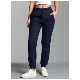 TRIGEMA Damen Sweathose "TRIGEMA Sweathose", blau, Gr. XL, Sweatware, 70% Baumwolle, 30% Polyester, Hosen
