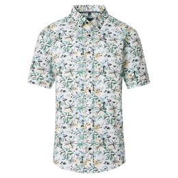 Casamoda Herren Kurzarmhemd "Casamoda Freizeithemd Kurzarm Print", gr&uuml;n, Gr. L, bedruckt, 100% Baumwolle, Hemden