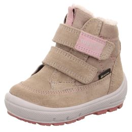 Superfit M&auml;dchen Klettboot "GROOVY WMS: mittel", Gr. 28, bunt, Textil, Veloursleder, Schuhe, Winterstiefel mit zwei Klettverschl&uuml;ssen,