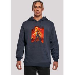 F4NT4STIC Herren Kapuzenpullover "Stranger Things Hell Guitar- DTG Netflix TV Series", blau, Gr. S, Obermaterial: 65% Baumwolle, 35% Polyester,