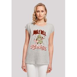 F4NT4STIC Damen T-Shirt "Jingle Bell Rocking Weihnachten Tree", grau, Gr. 4XL, Obermaterial: 100% Baumwolle, Shirts, Premium Qualit&auml;t,